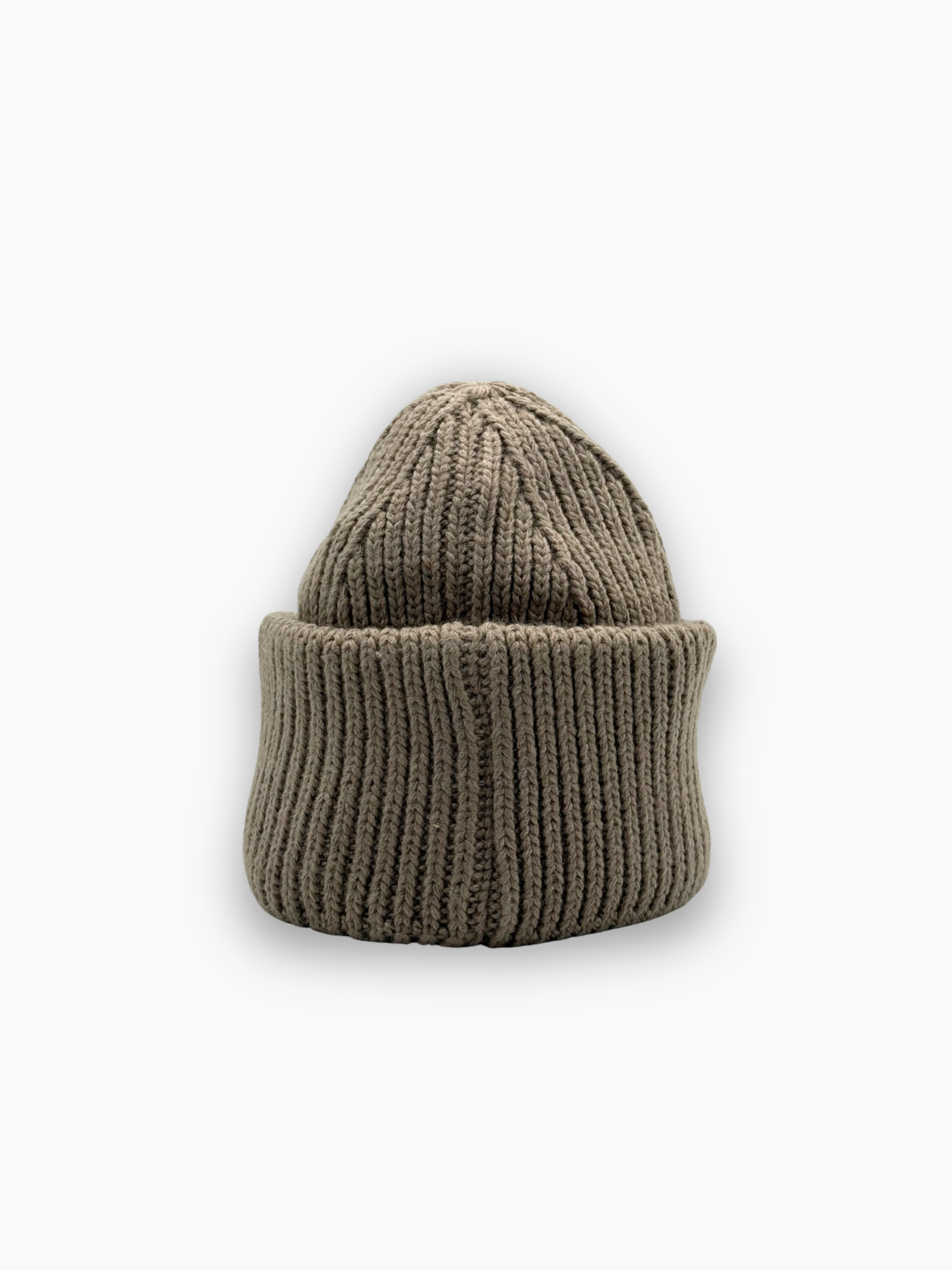 Dove Gray Knit Hat With External Label | Qlhype